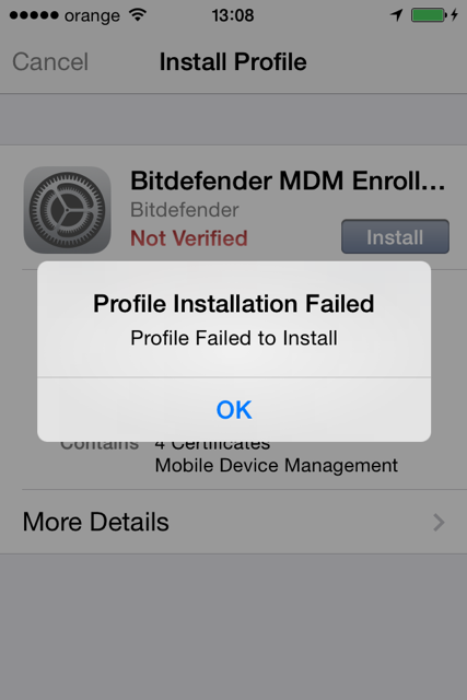 Profile Installation Failed error when activating iOS devices Profile Installation Failed error when activating iOS devices